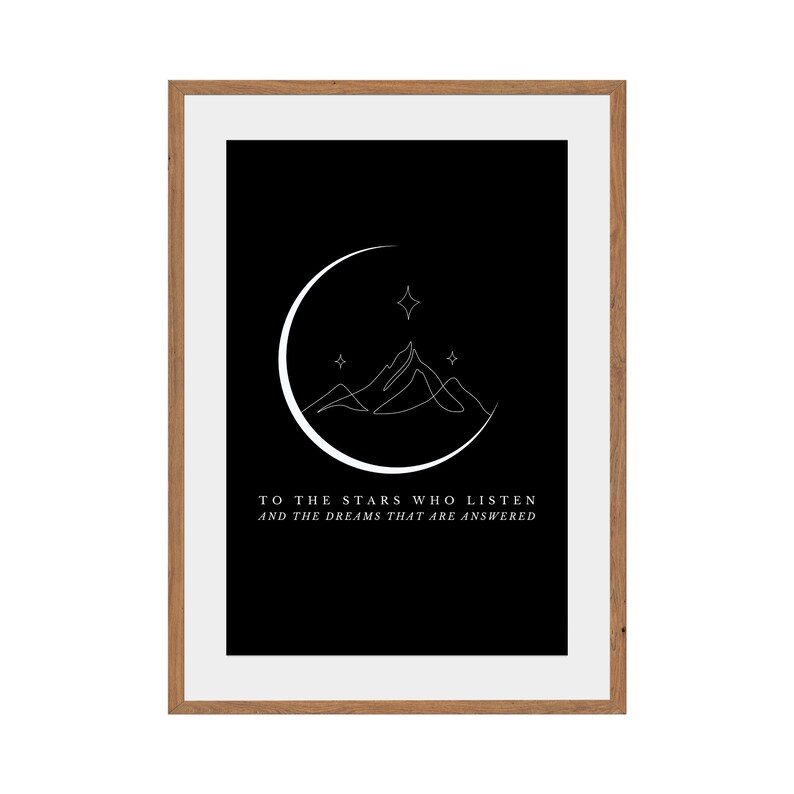 ACOTAR Inspired Downloadable PDF Art Print - to the Stars That Listen ...