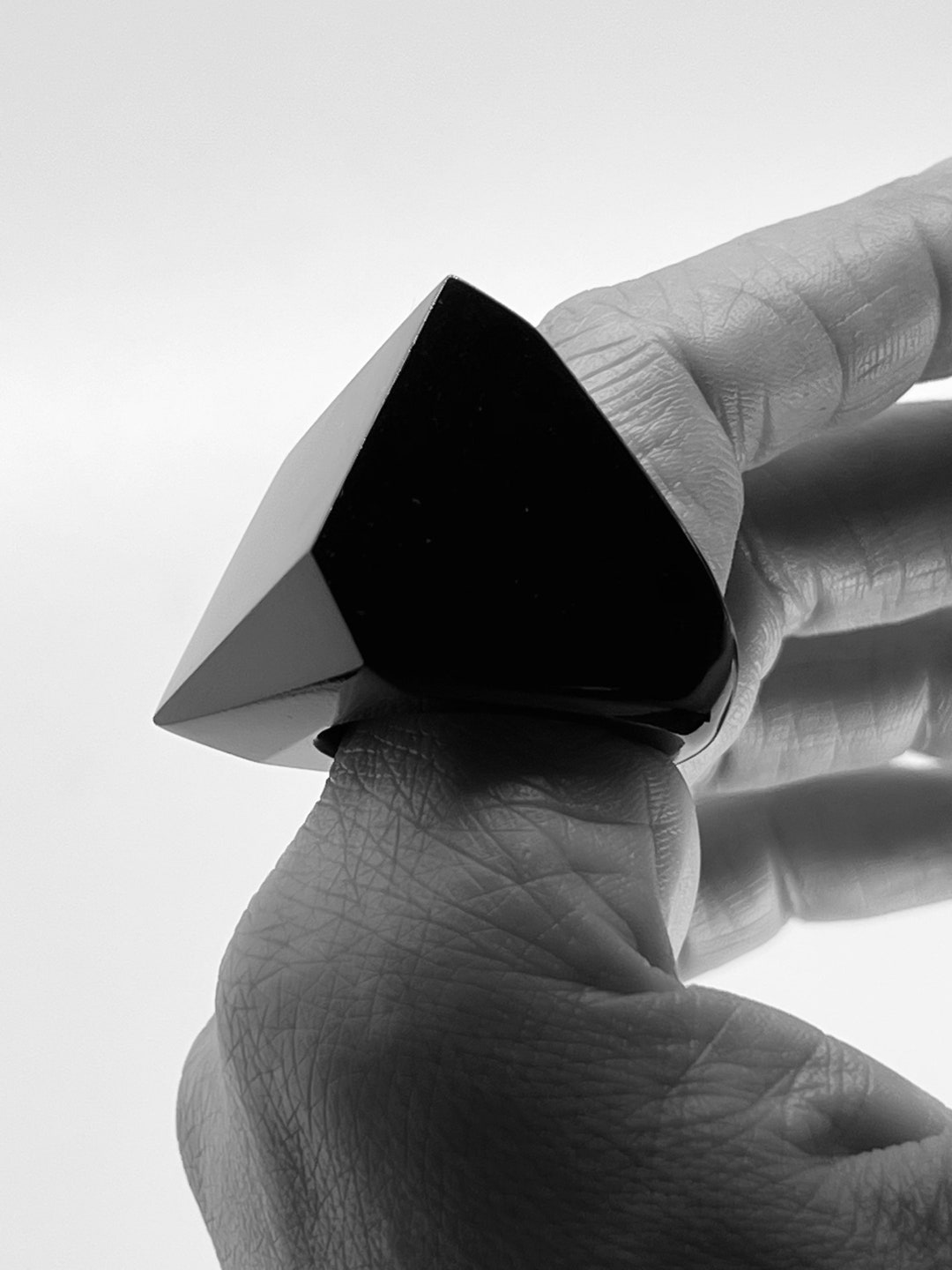 Natural Jet Stone Kite Ring | Hand Carved Gemstone | Avant Garde ...