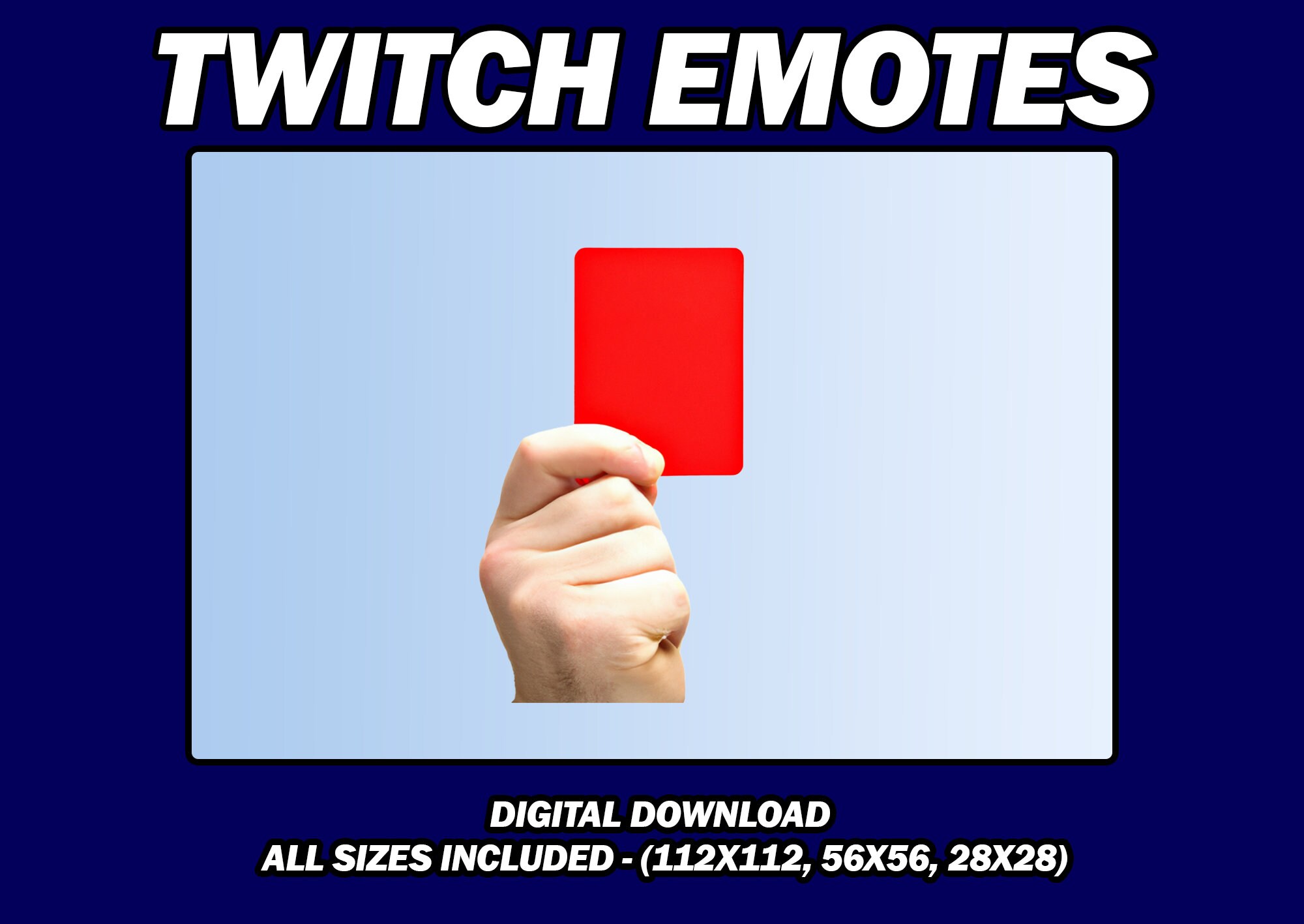 Red Card Soccer Football Emote Sub Badge Twitch Emote youtube/ Discord ...