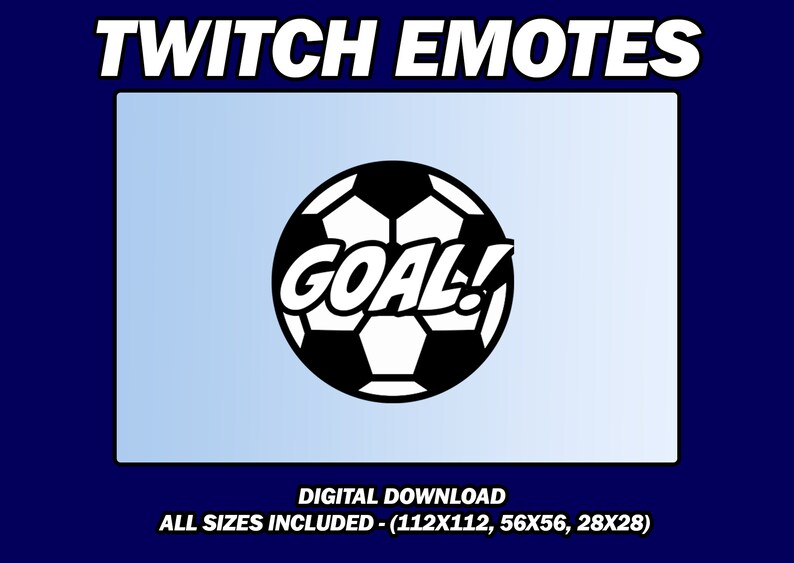 Goal Soccer Football Emote | Sub Badge | Twitch Emote (youtube/ Discord ...