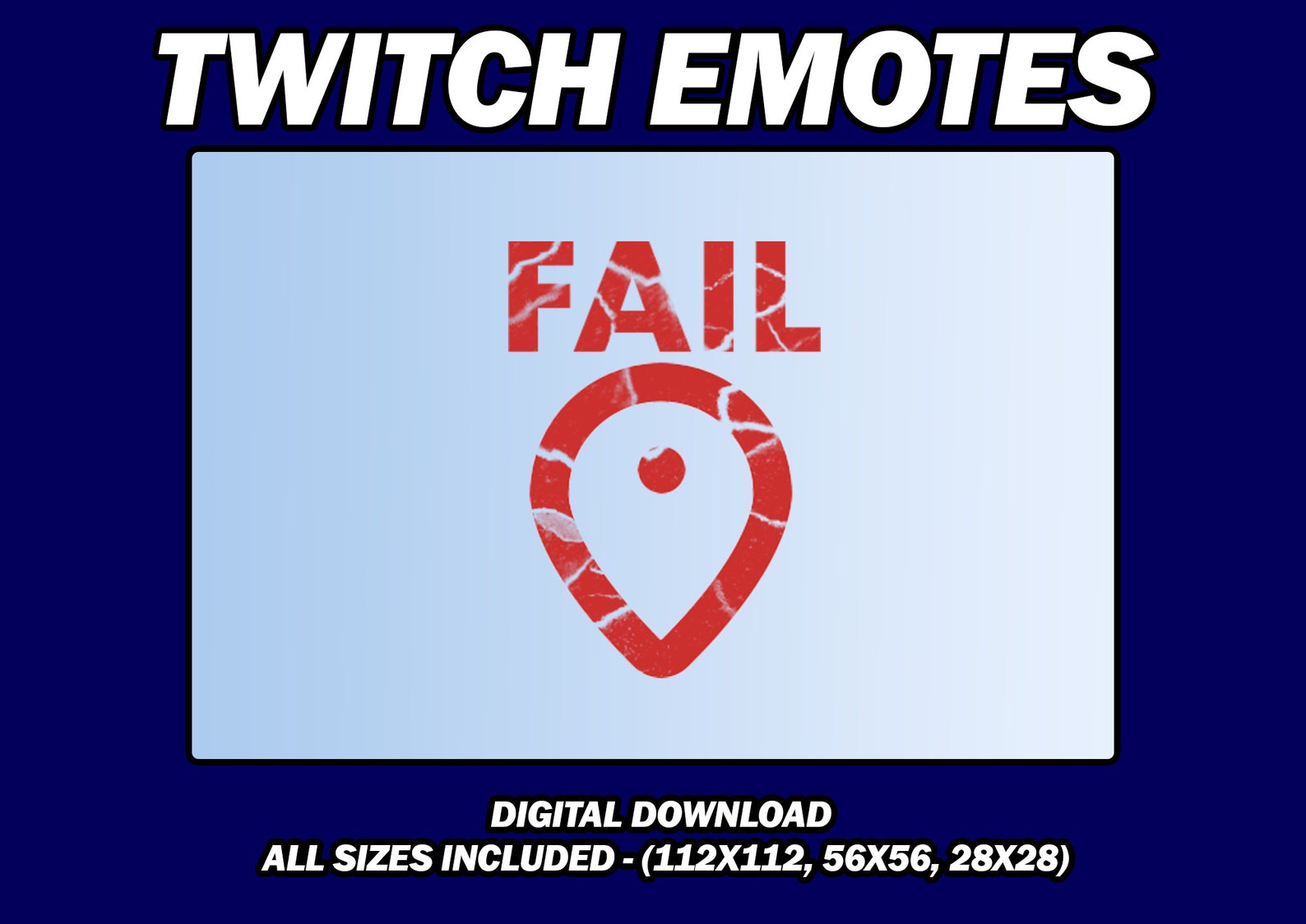 Fail Geoguessr Emote | Sub Badge | Twitch Emote (youtube/ Discord ...