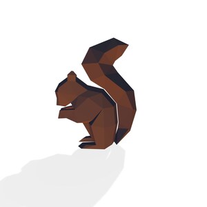 Squirrel Model, Create Your Own 3D Papercraft Squirrel, Origami ...