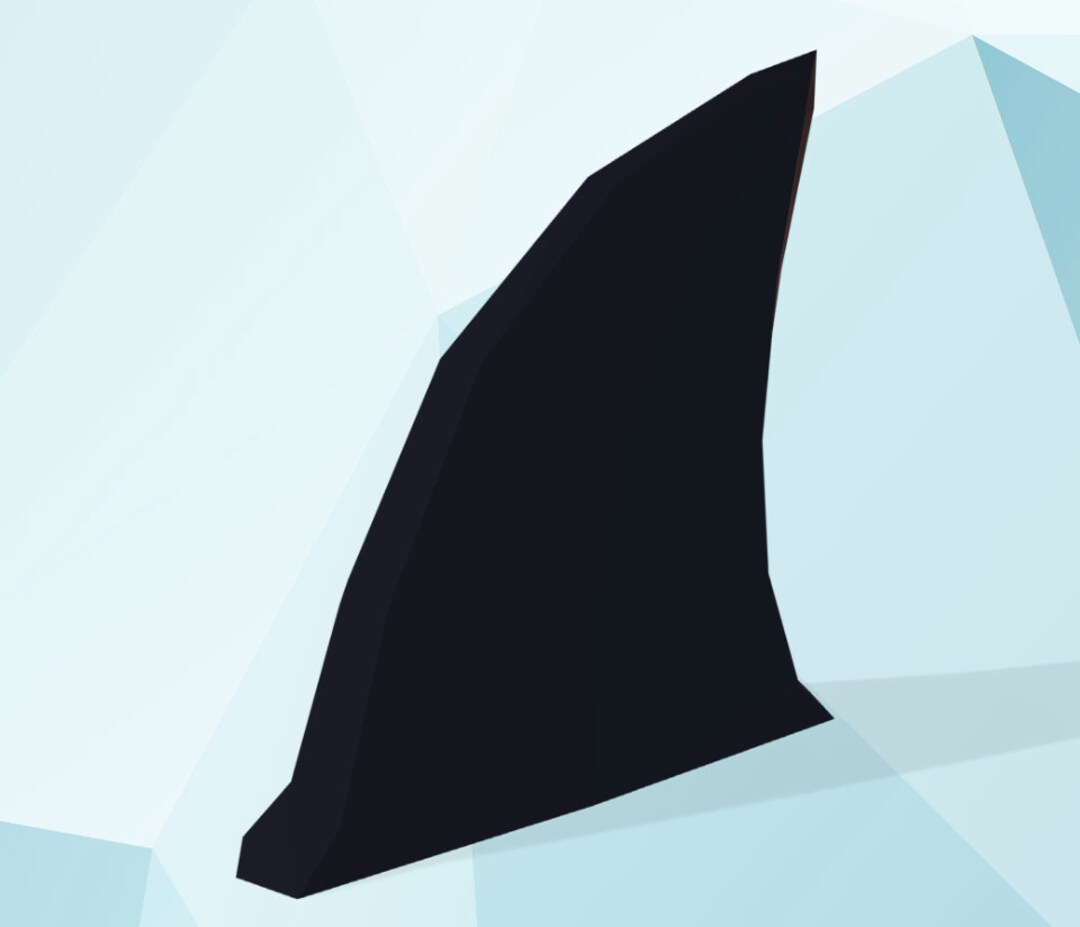 3D Shark Fin Papercraft Template | DIY Origami Shark Fin Sculpture ...