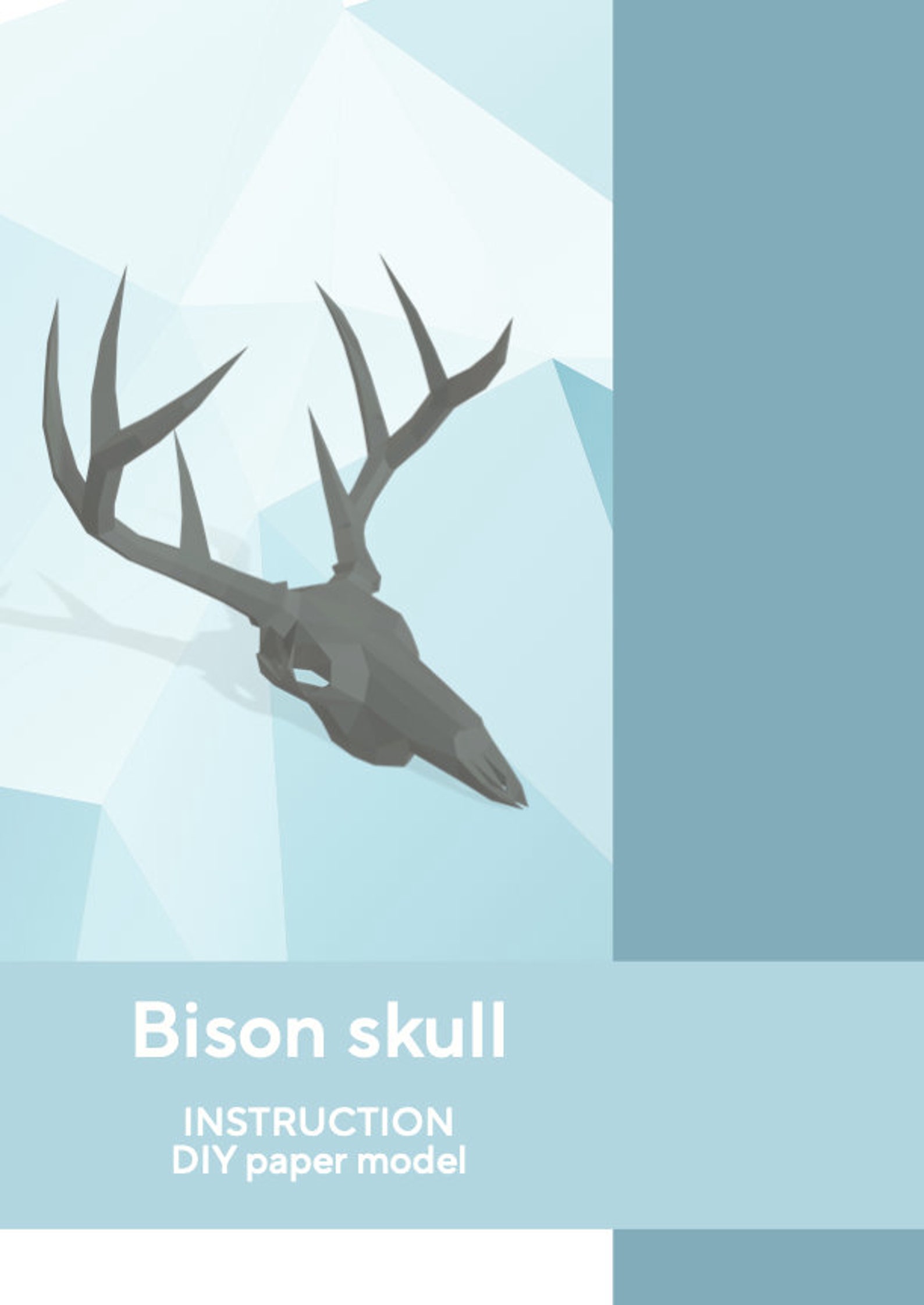 Papercraft Deer Skull Model, Create Your Own 3D Papercraft Model, 3D ...
