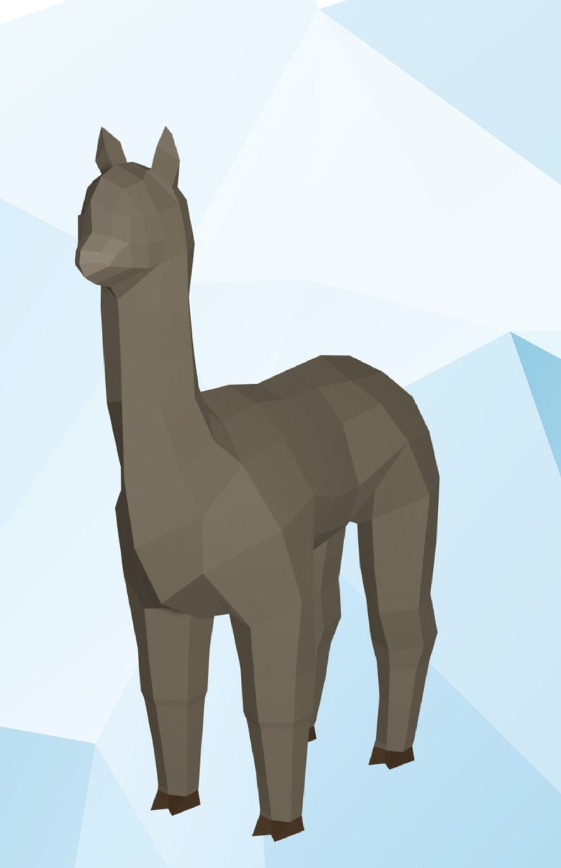 Cute Alpaca Model, Create Your Own 3D Papercraft Alpaca, Origami Paper ...