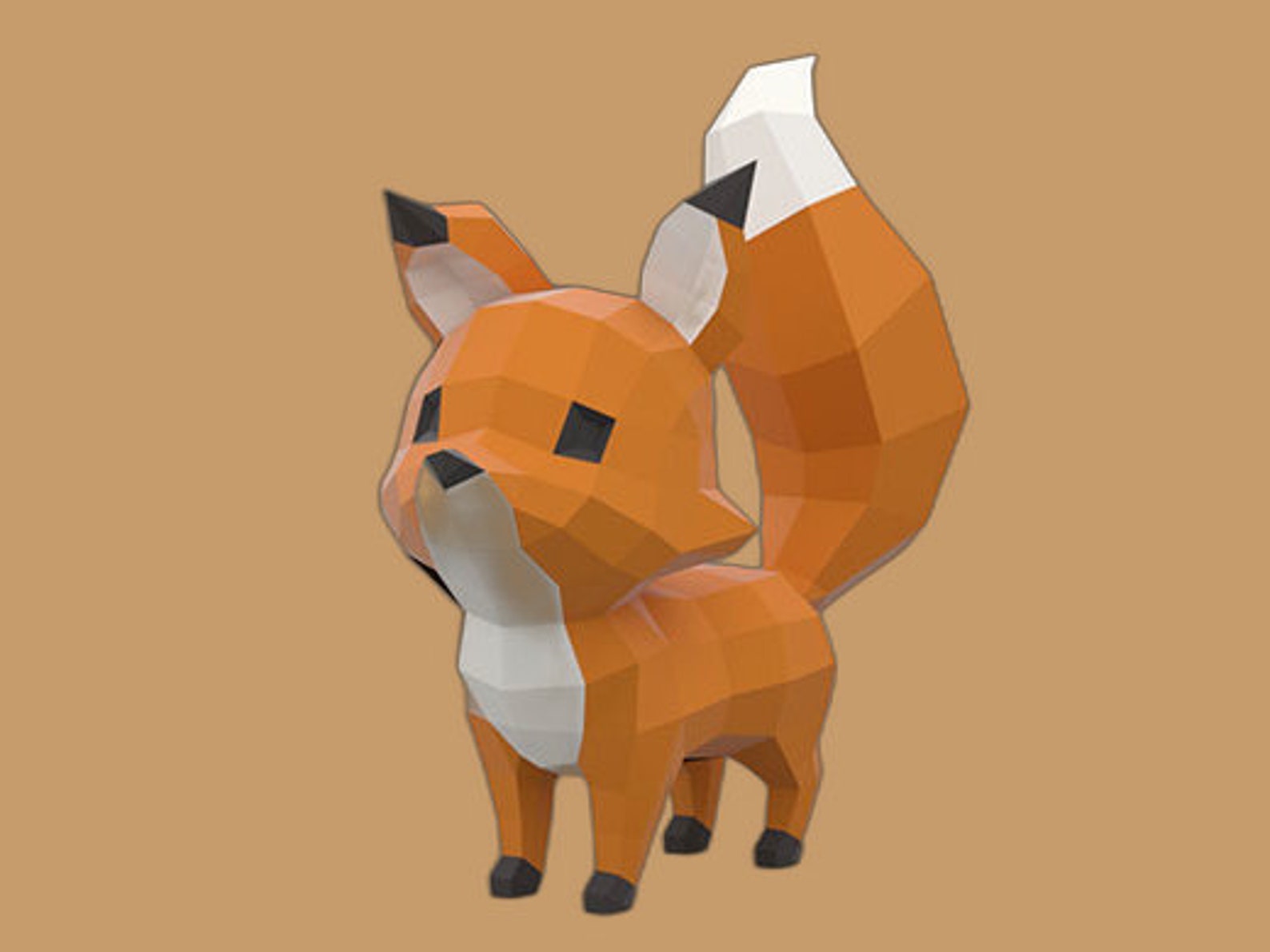 Papercraft Fox Model, Create Your Own 3D Papercraft Model, 3D Origami ...