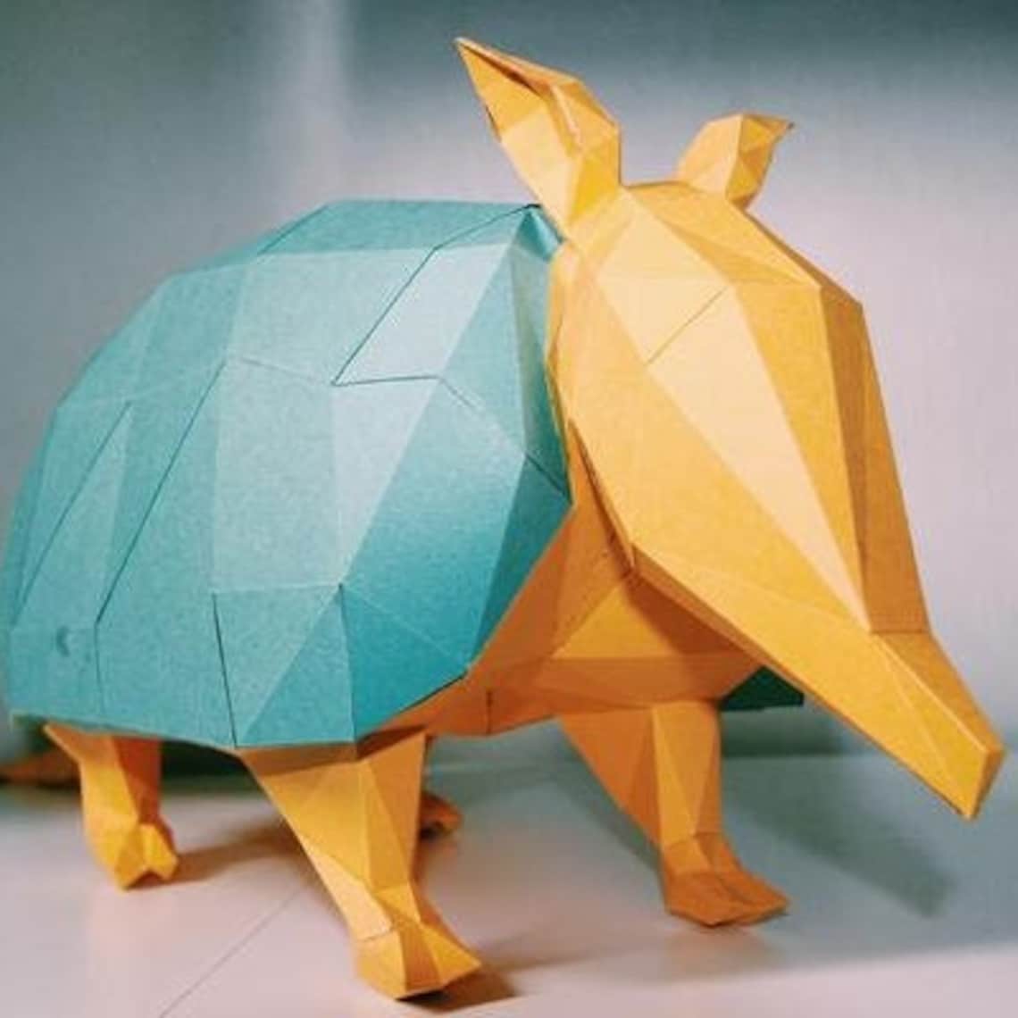 Papercraft Armadillo Model, Create Your Own 3D Papercraft Model, 3D ...