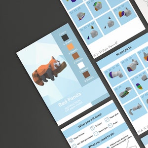 Red Panda Model, Create Your Own 3D Papercraft Red Panda, Origami Red ...