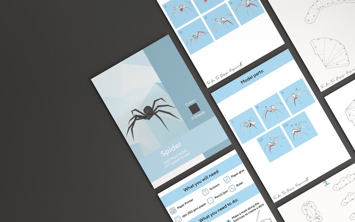 Papercraft Spider Model, Create Your Own 3D Papercraft Model, 3D ...
