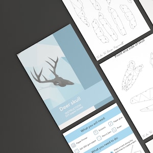 Papercraft Deer Skull Model, Create Your Own 3D Papercraft Model, 3D ...