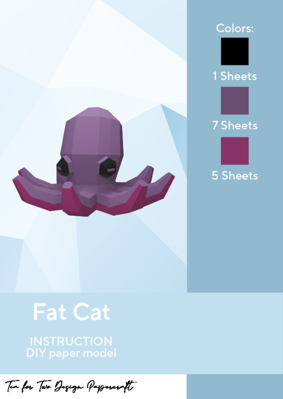 Papercraft Octopus Model, Create Your Own 3D Papercraft Model, 3D ...