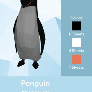 Penguin Model, Create Your Own 3D Papercraft Penguin, Origami Paper ...