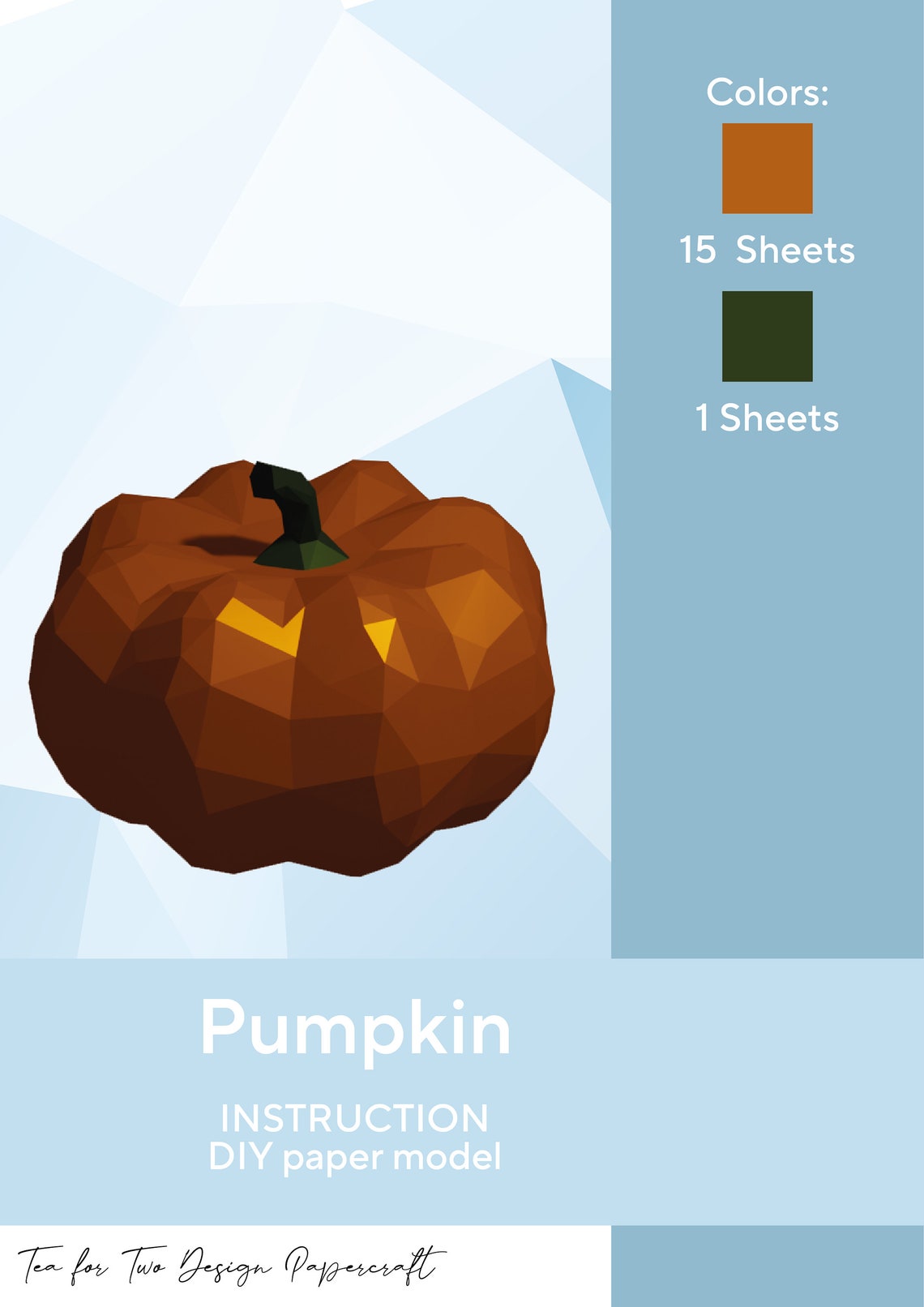 Pumpkin Papercraft, Create Your Own 3D Papercraft Halloween Decoration ...