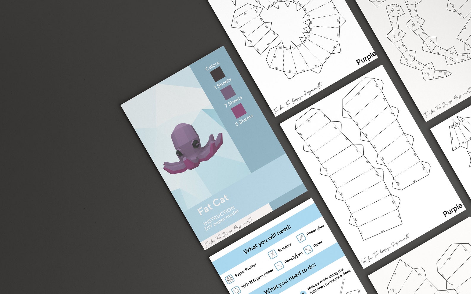 Papercraft Octopus Model, Create Your Own 3D Papercraft Model, 3D ...