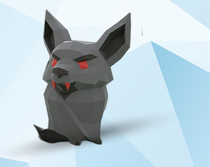 3D Papercraft Bat Model, DIY Ceiling Decoration for Halloween Party ...