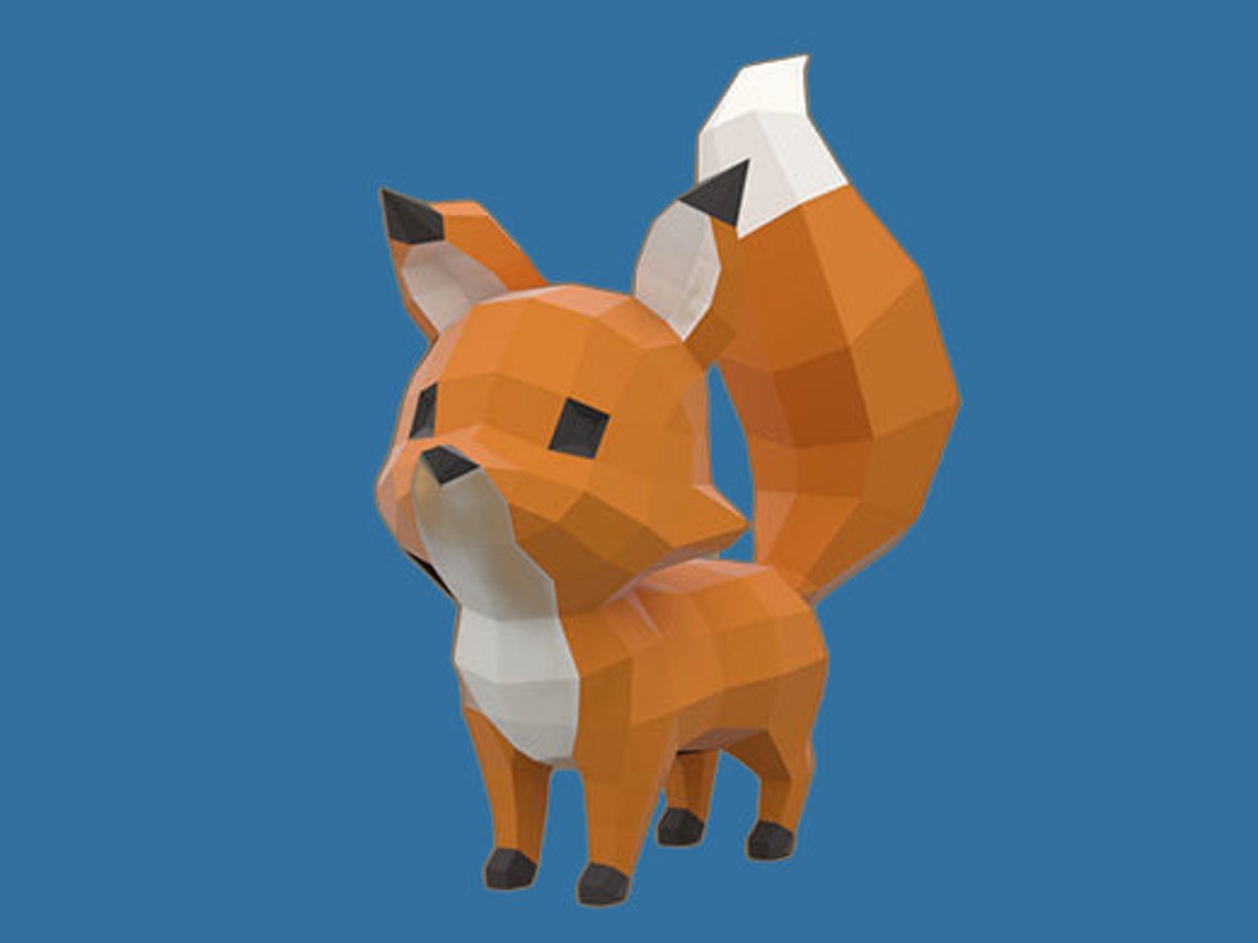 Papercraft Fox Model, Create Your Own 3D Papercraft Model, 3D Origami ...
