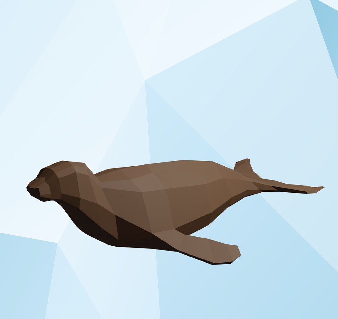 Papercraft Seal Model Create Your Own 3D Papercraft Model 3D - Etsy