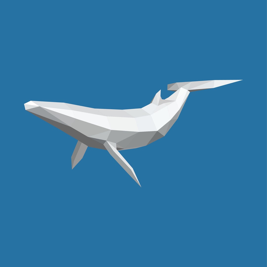 Papercraft Whale Model Create Your Own 3D Papercraft Model - Etsy