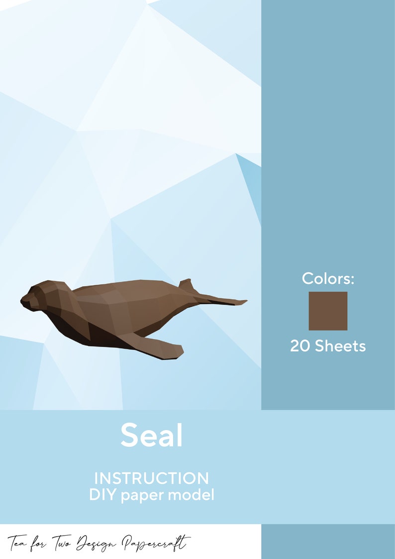 Papercraft Seal Model Create Your Own 3D Papercraft Model 3D - Etsy