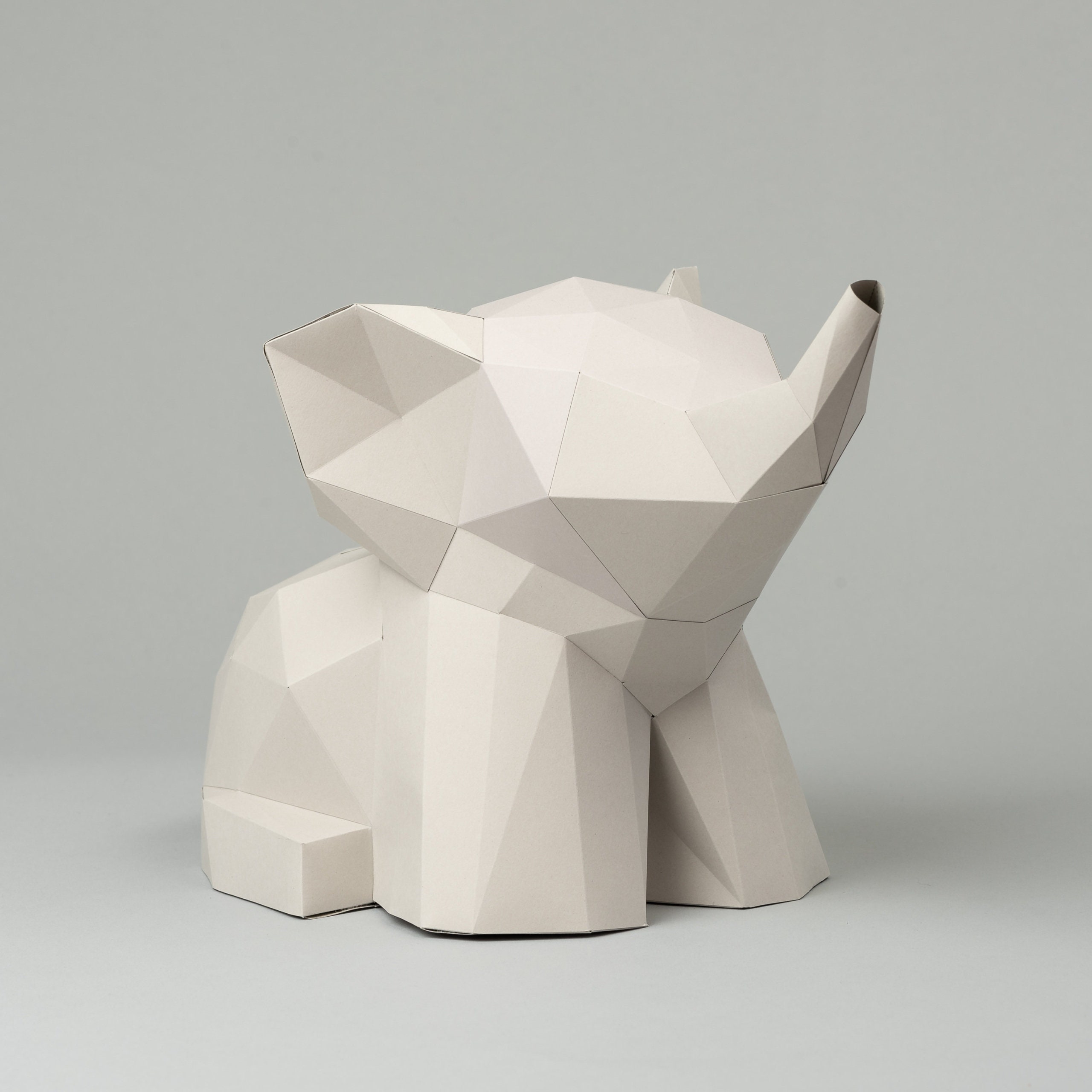 Baby Elephant Model, Create Your Own 3D Papercraft Elephant, Origami ...