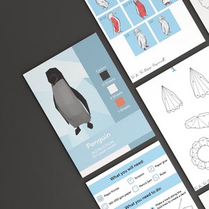 Penguin Model, Create Your Own 3D Papercraft Penguin, Origami Paper ...