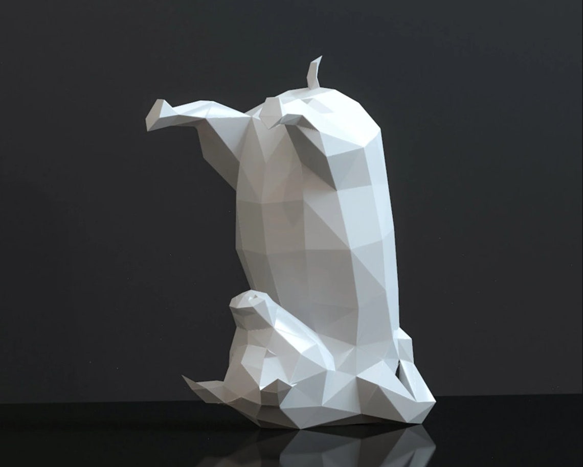 Papercraft Yoga Pig Model, Create Your Own 3D Papercraft Model, 3D ...