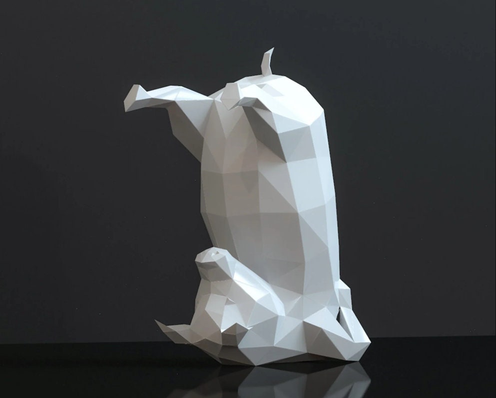 Papercraft Yoga Pig Model, Create Your Own 3D Papercraft Model, 3D ...