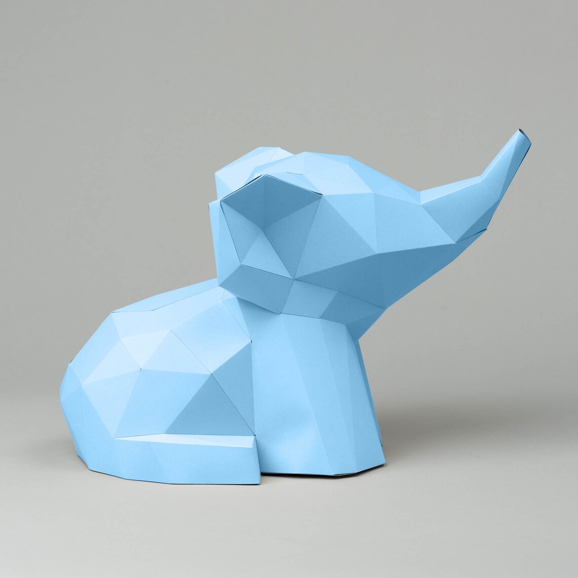 Baby Elephant Model, Create Your Own 3D Papercraft Elephant, Origami ...