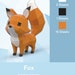Papercraft Fox Model, Create Your Own 3D Papercraft Model, 3D Origami ...