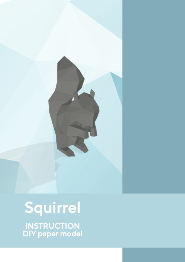 Squirrel Model, Create Your Own 3D Papercraft Squirrel, Origami ...