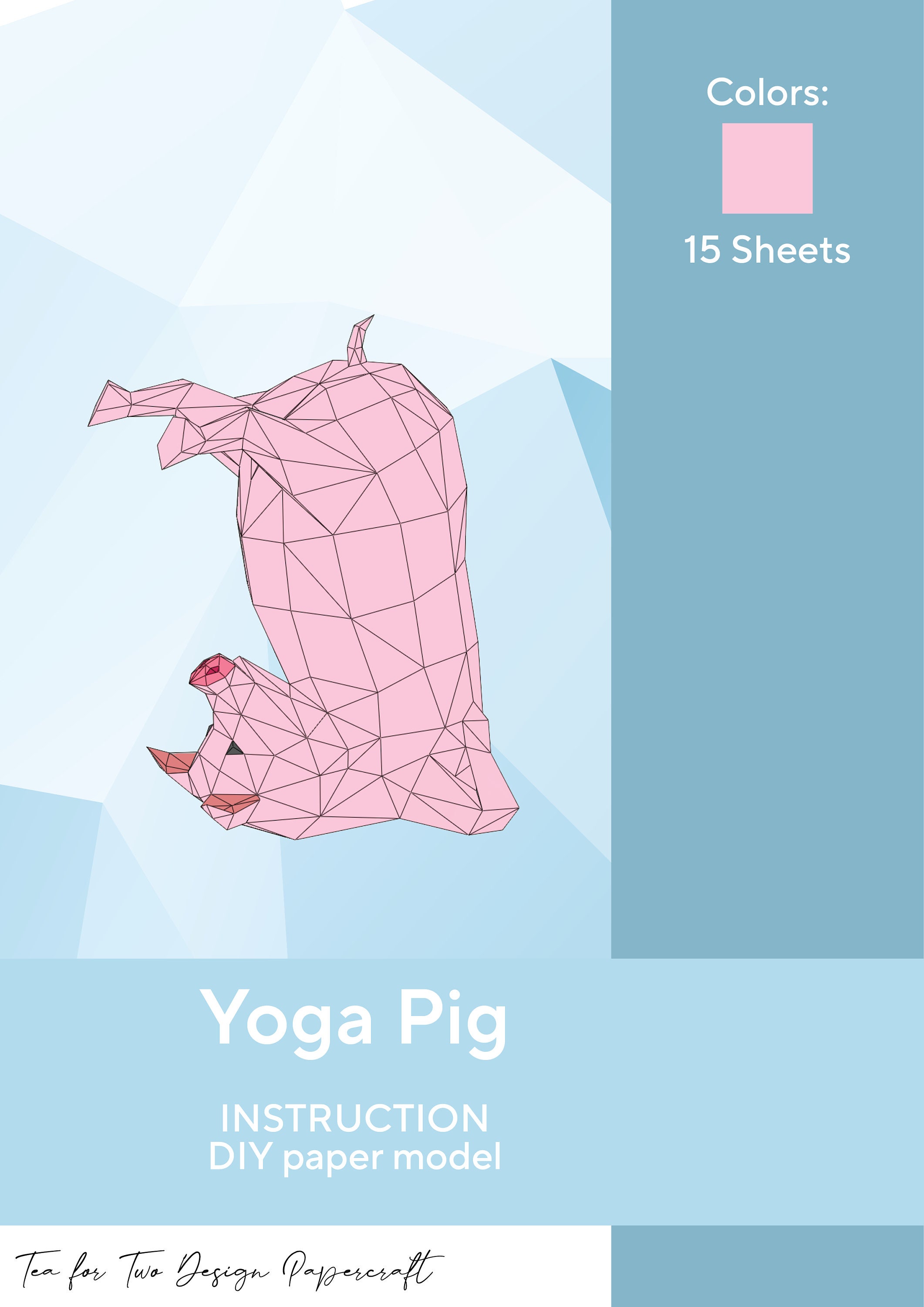 Papercraft Yoga Pig Model, Create Your Own 3D Papercraft Model, 3D ...
