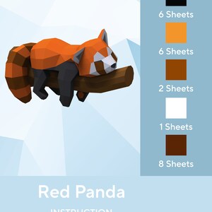 Red Panda Model, Create Your Own 3D Papercraft Red Panda, Origami Red ...