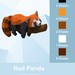 Red Panda Model, Create Your Own 3D Papercraft Red Panda, Origami Red ...