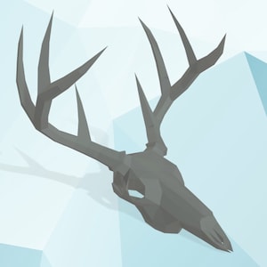 Papercraft Deer Skull Model, Create Your Own 3D Papercraft Model, 3D ...