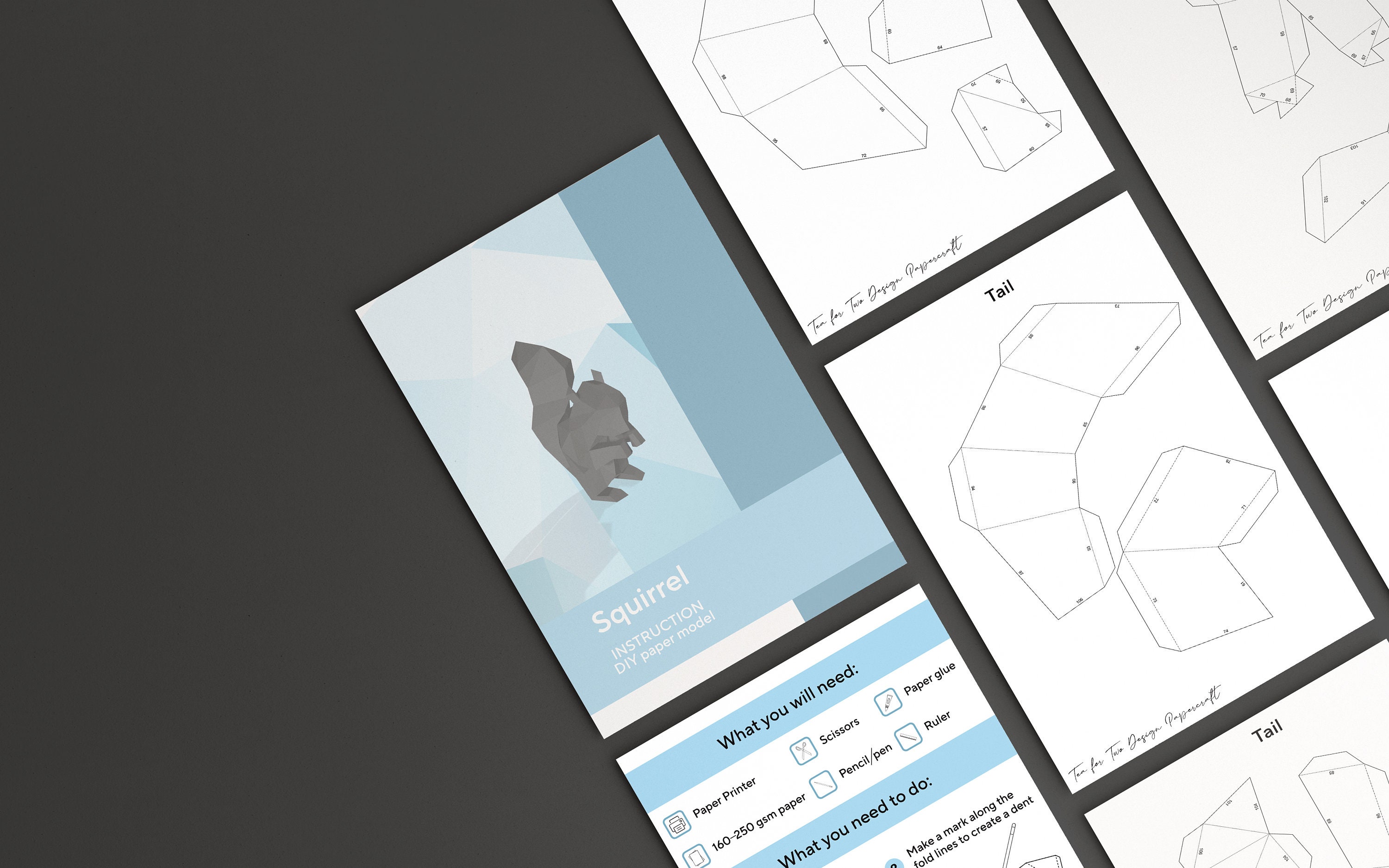 Squirrel Model, Create Your Own 3D Papercraft Squirrel, Origami ...