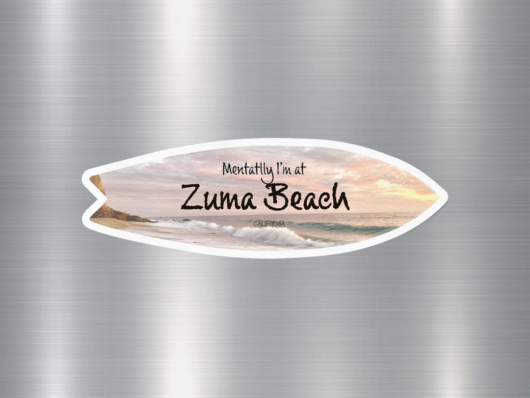 Zuma Beach-california Sticker Fridge Magnet Surfboard - Etsy
