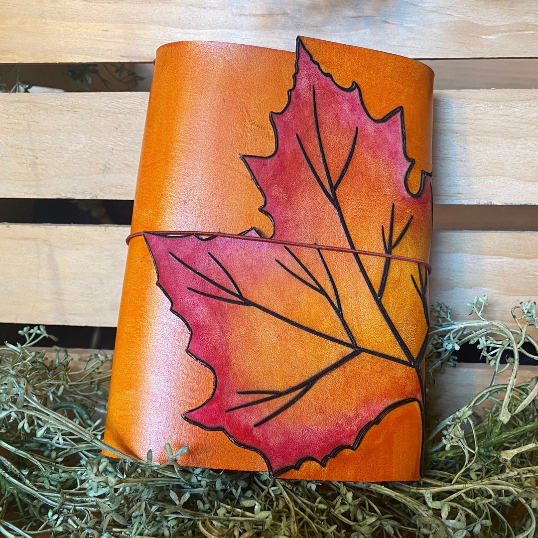 Leaf Trifold Journal SVG Dxf Laser Cut File Lightburn - Etsy