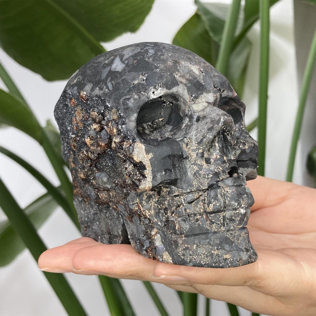 0.89kg Natural Sphaleritegarnet Stone Skullhand Carved - Etsy