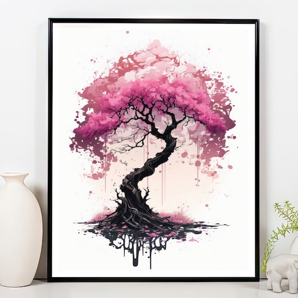 Cherry Tree Wall Art - Etsy
