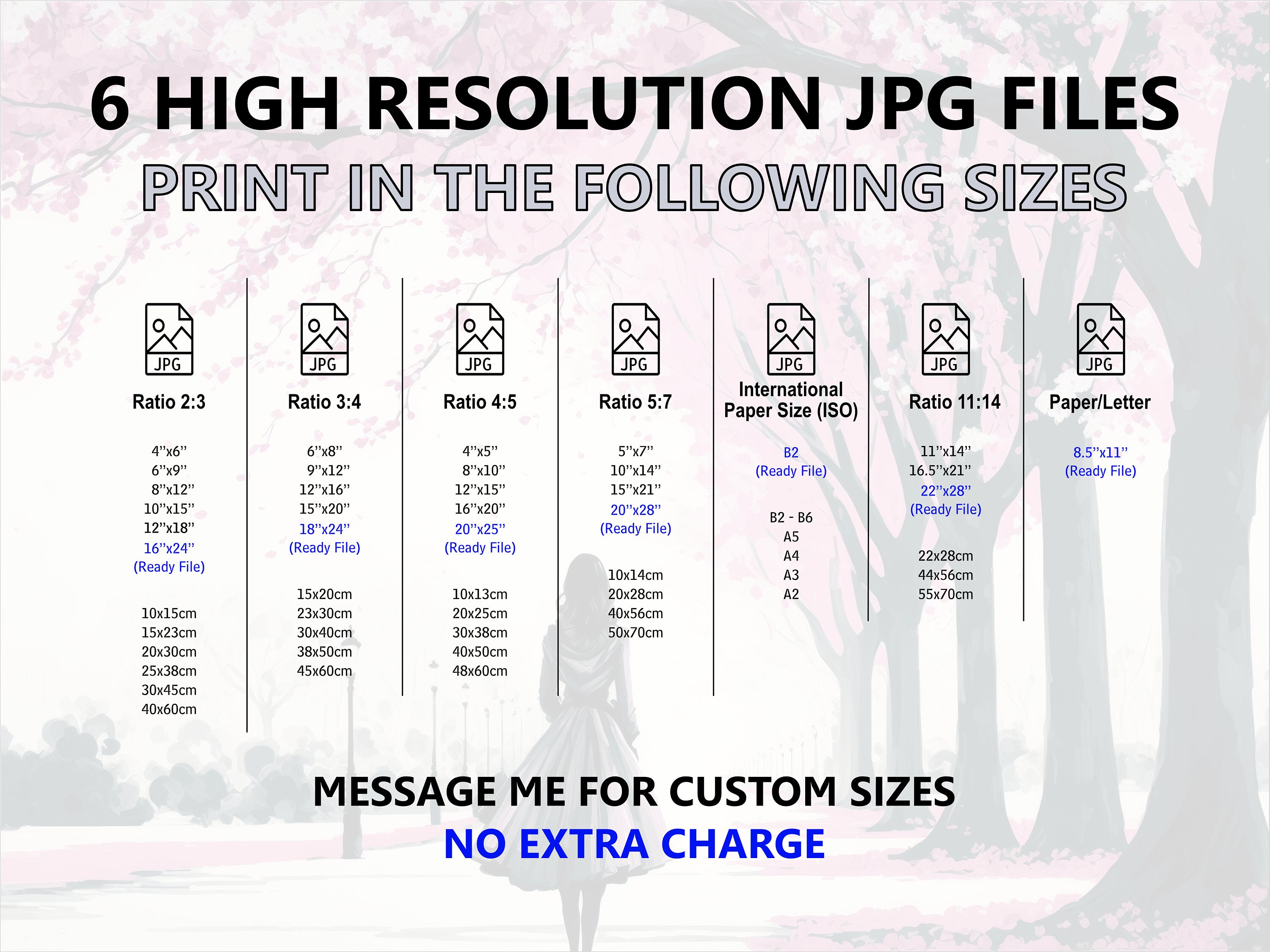 Japanese Print Cherry Blossom Tree, Pink Sakura Flower Market Print ...