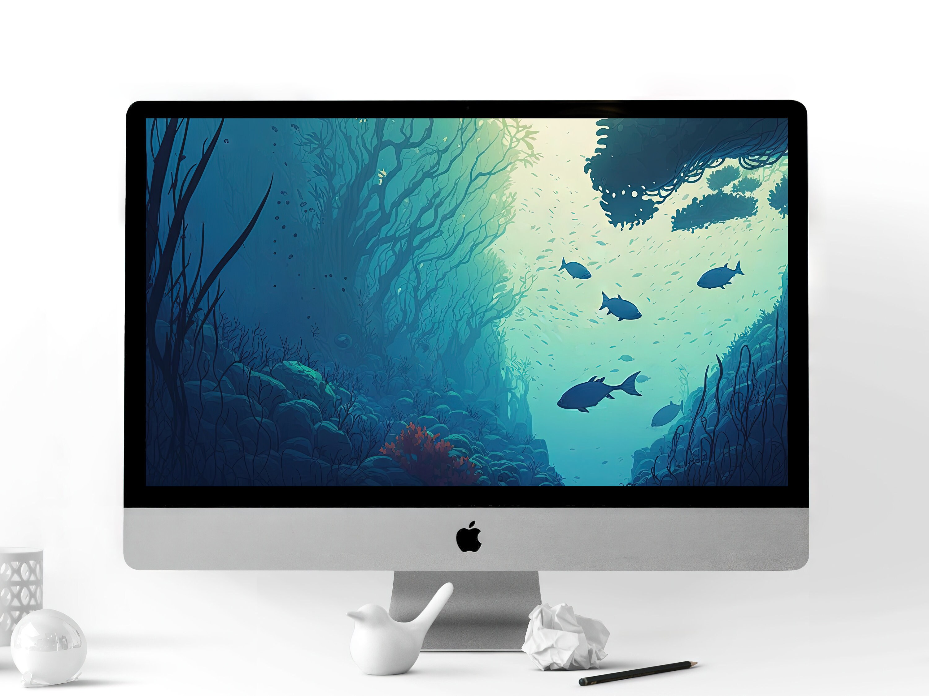 Ocean Themed Desktop Wallpaper - MacBook & PC Computer Backgrounds ...