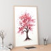 Japanese Print Cherry Blossom Tree, Pink Sakura Flower Market Print ...