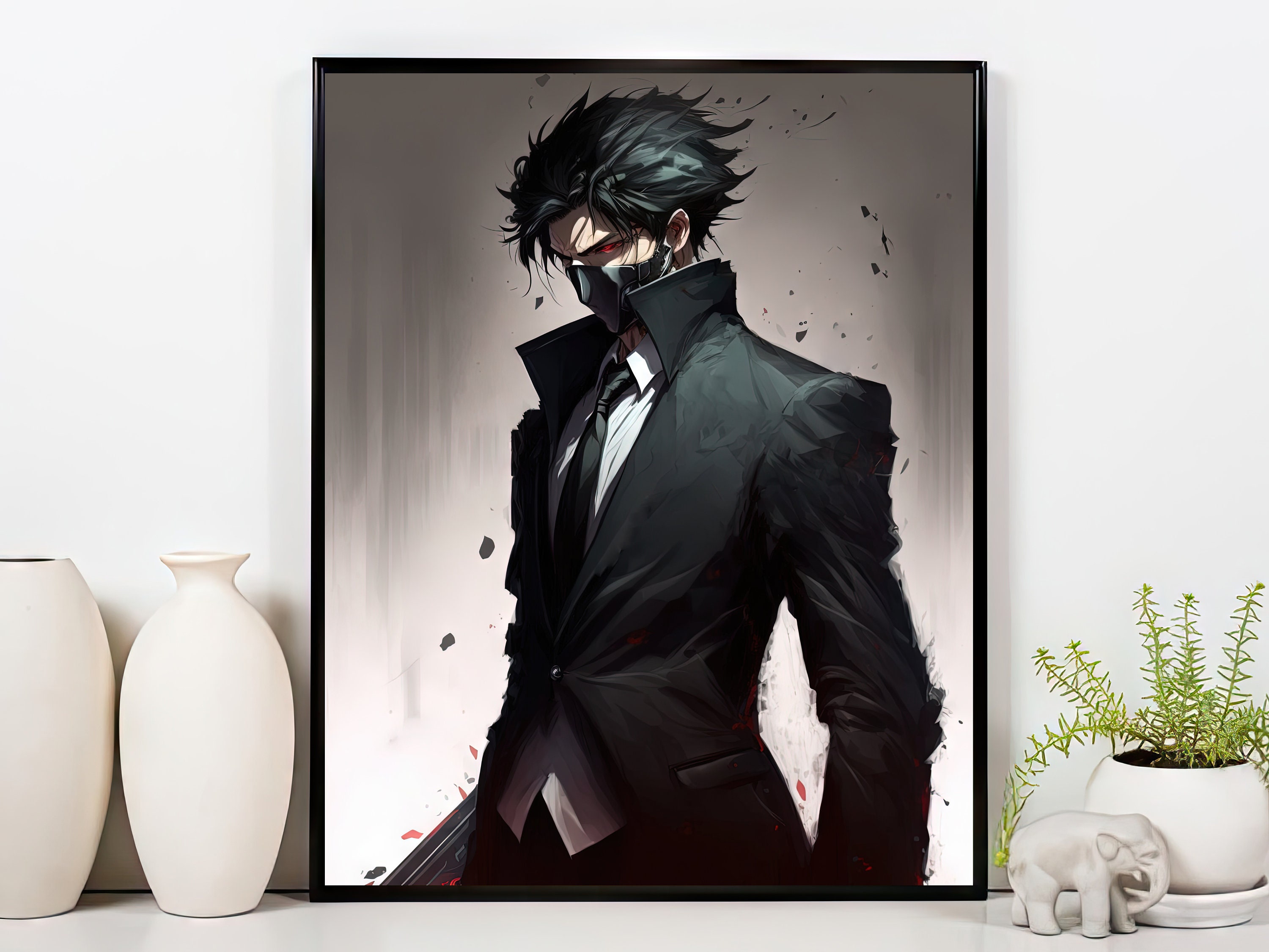 Edgy Wall Art Anime Poster, AI Art Download, Kawaii Room Decor, Anime ...