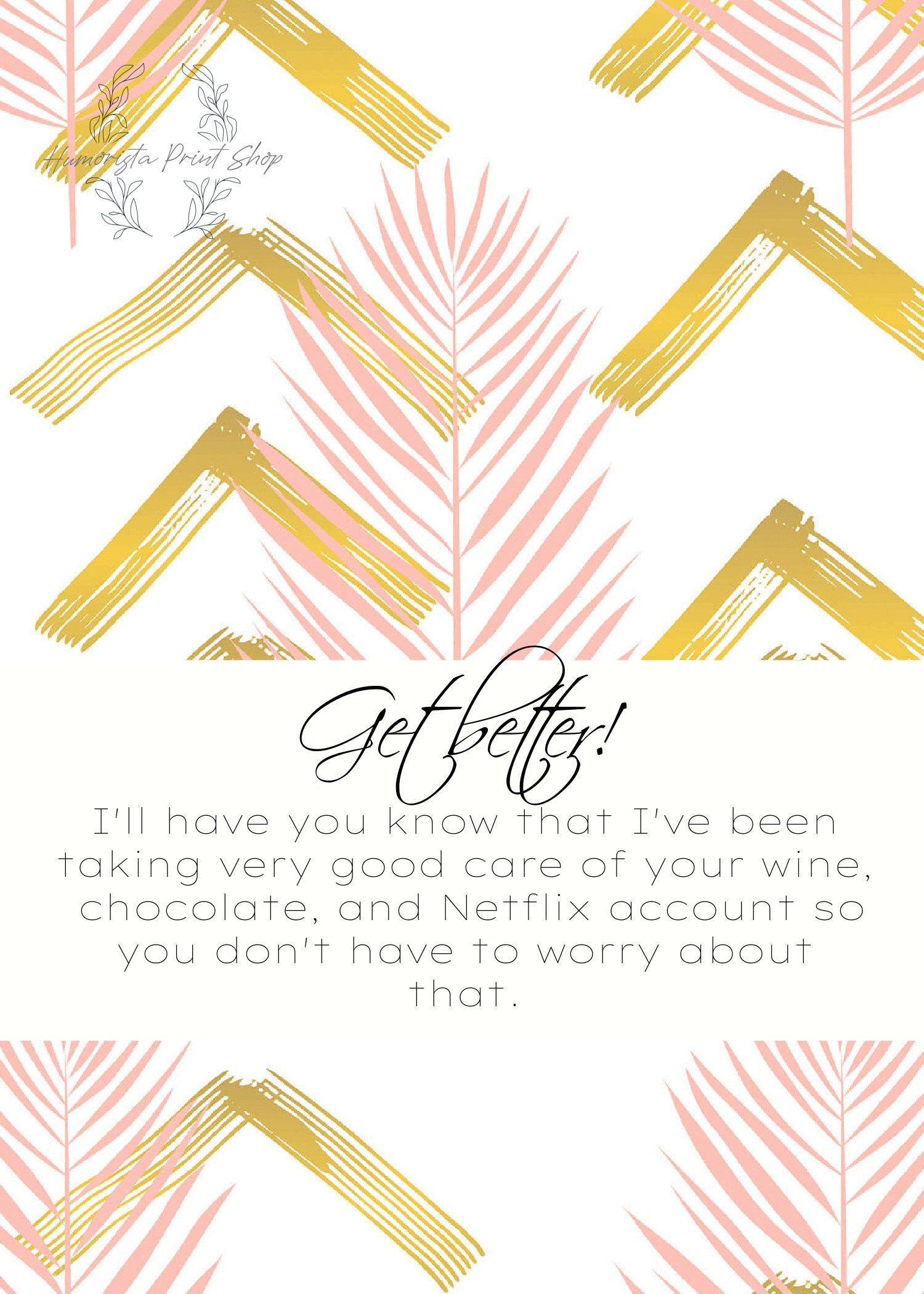 Funny Printable Get Well Card Instant Download Silly Digital Feel ...