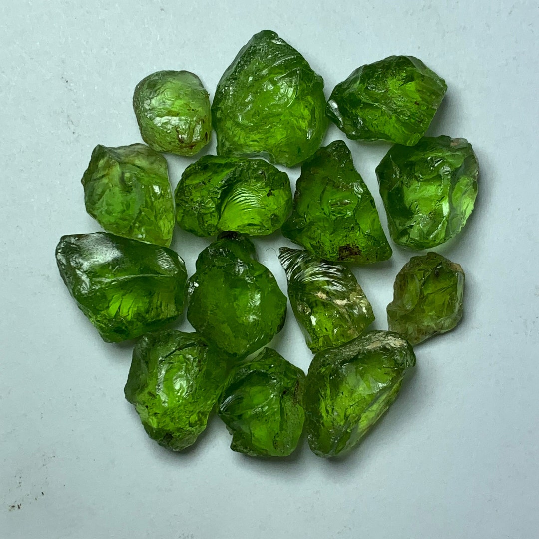 19 Grams Facet Rough Peridot Pakistan Peridot Raw Peridot - Etsy