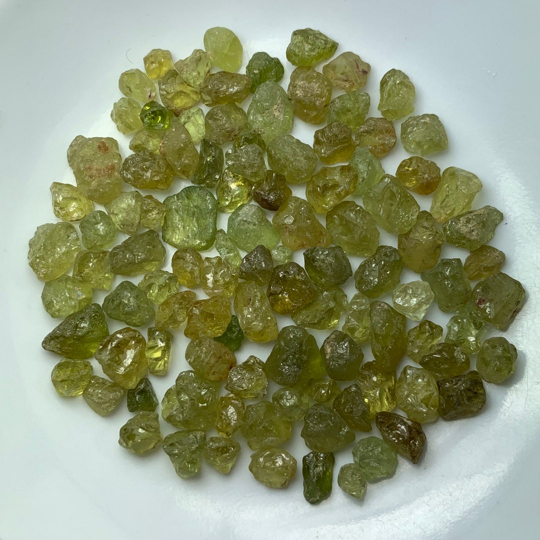 45 Grams Facet Rough Mali Garnet African Garnets Green - Etsy