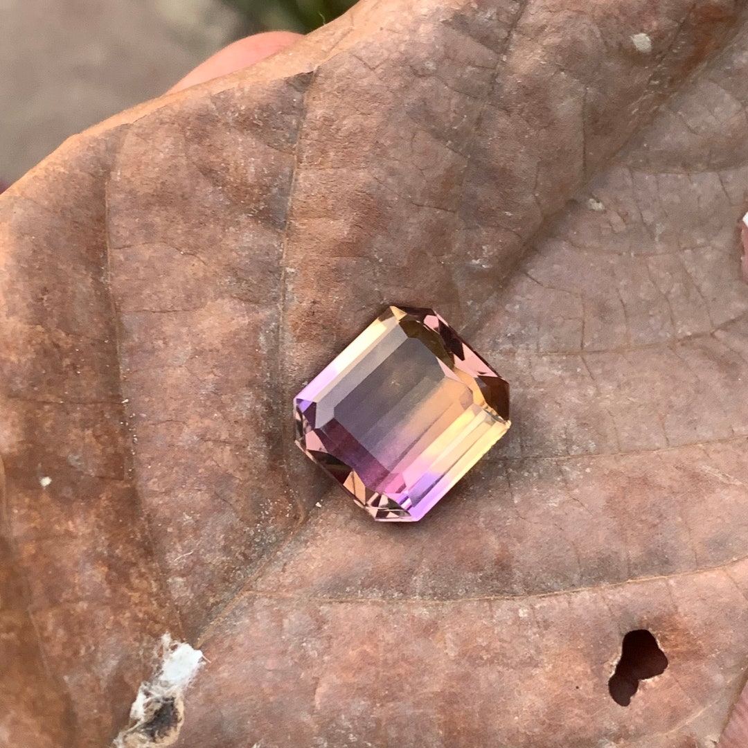 7 Carats Faceted Bolivian Ametrine Loose Ametrine Bi Color Stone ...