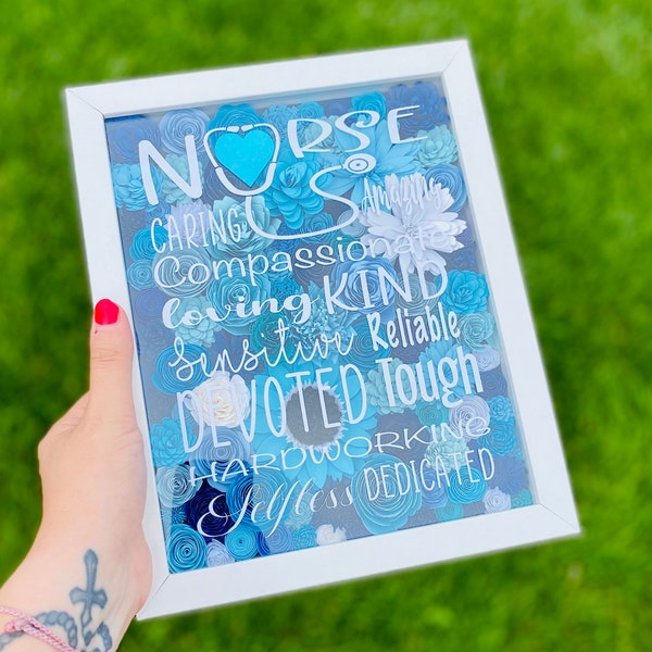 Nurse Shadow Box Svg - Etsy