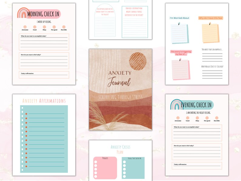 Digital Anxiety Journal Therapy Journal Mental Health - Etsy