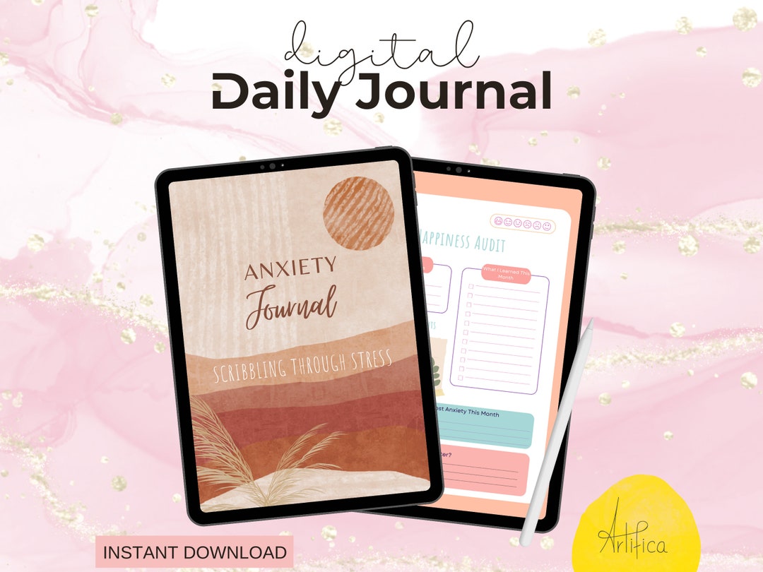 Digital Anxiety Journal Therapy Journal Mental Health - Etsy